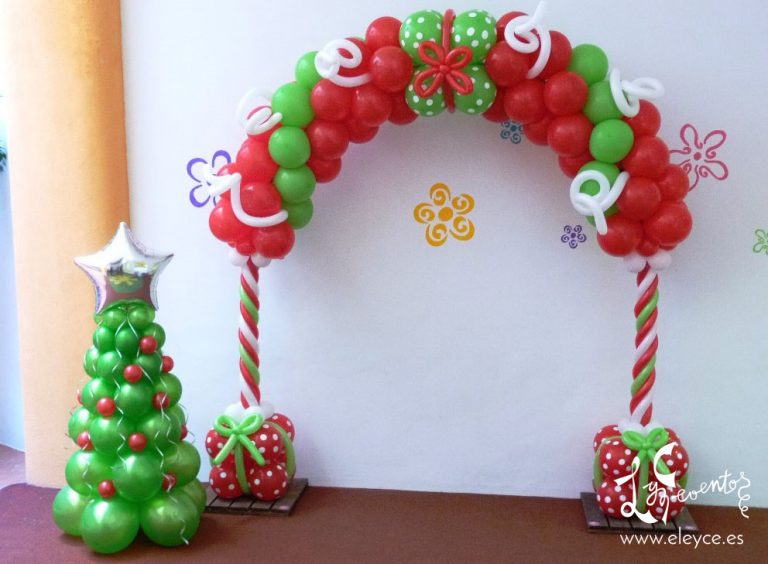 ARCO GLOBOS Y ARBOL NAVIDAD | eLeyCe Eventos | Valencia